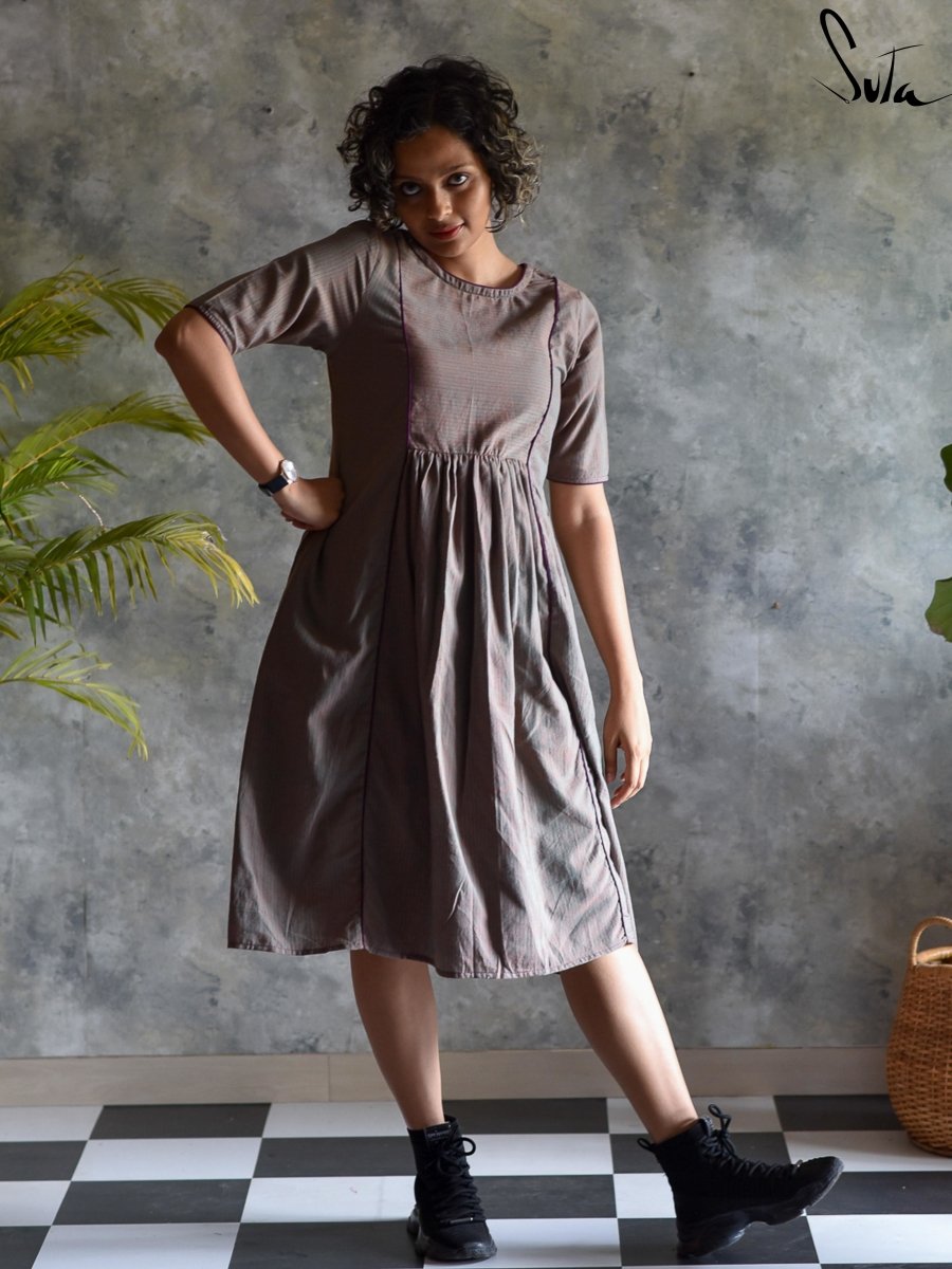 One Piece Brown Cotton Dress For Summer|Chhoti Si Aasha|Suta